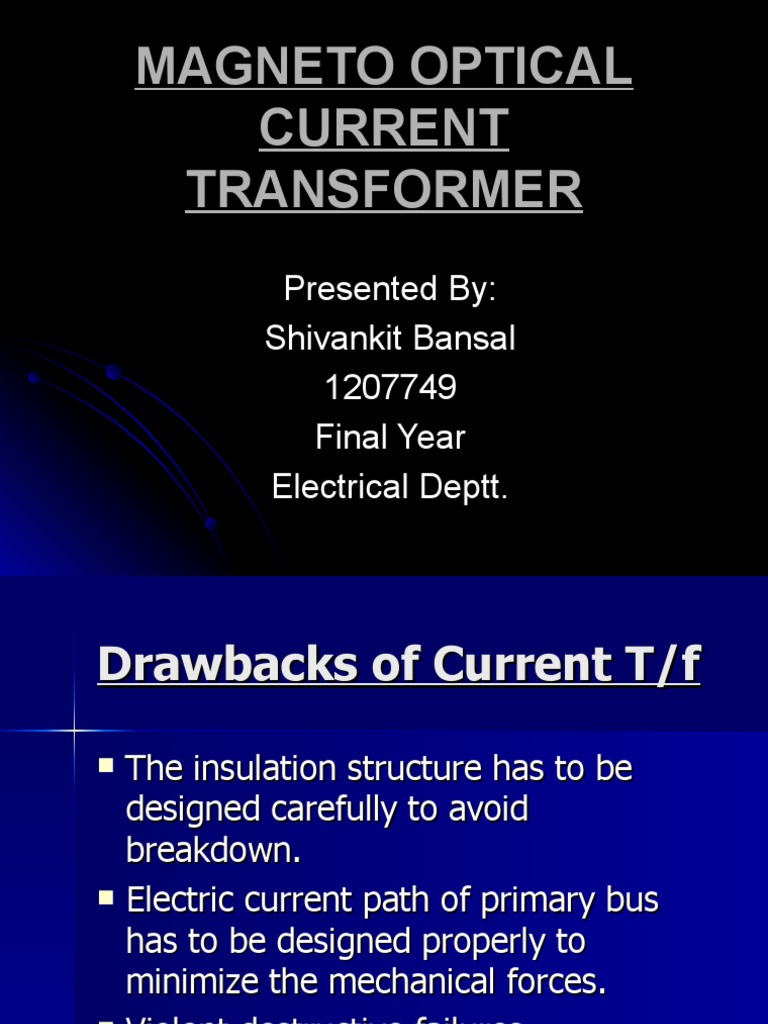Magneto Optical Current Transformer | PDF | Transformer | Electric Current