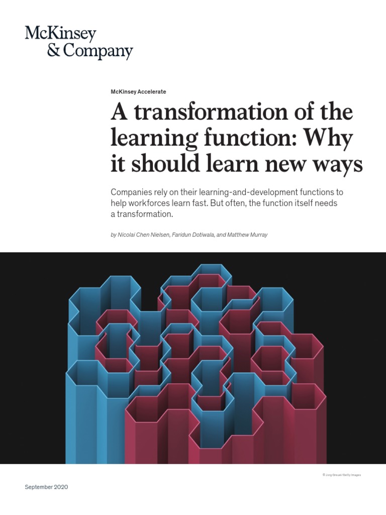 A Transformation of The Learning Function Why It Should Learn New Ways ...