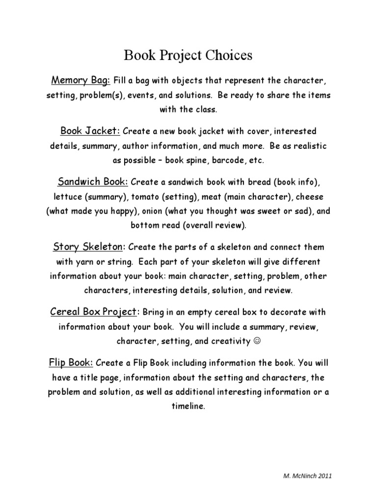 Cereal Box Book Project Overview | PDF