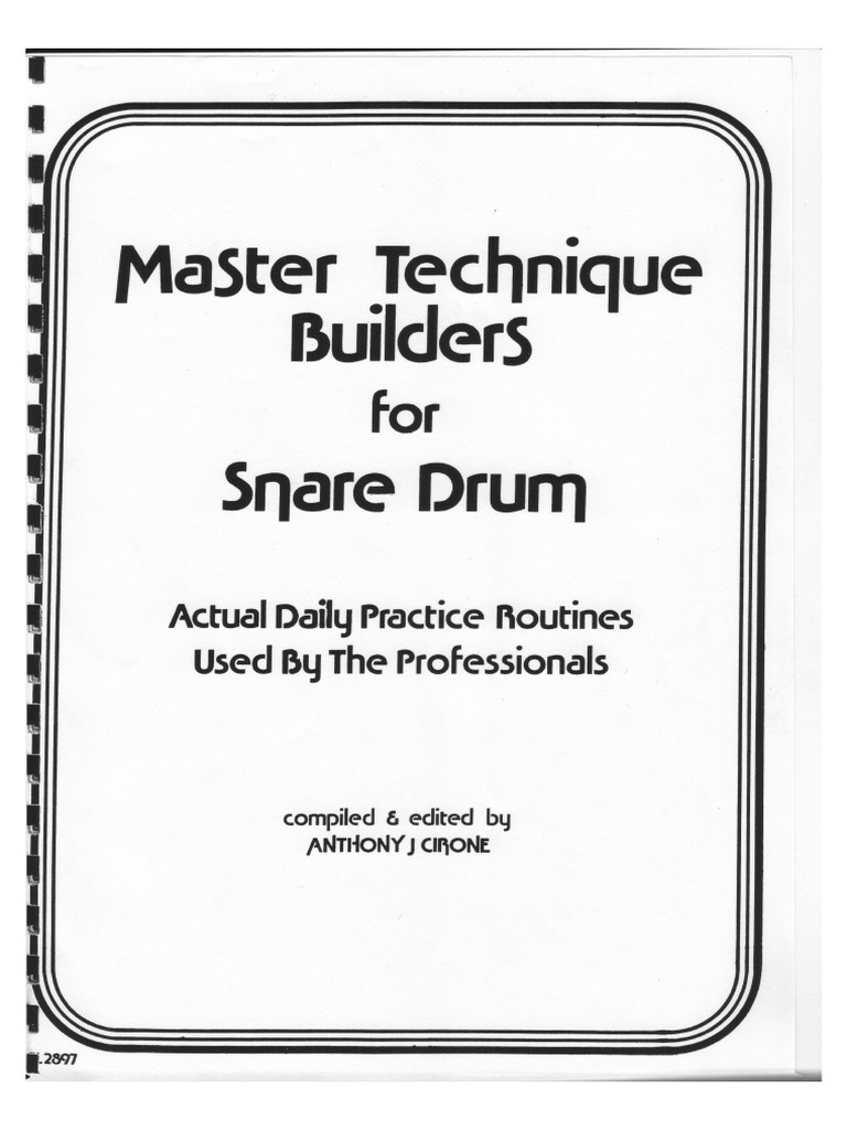 Cirone-Master Technique Builders For Snare Drum | PDF