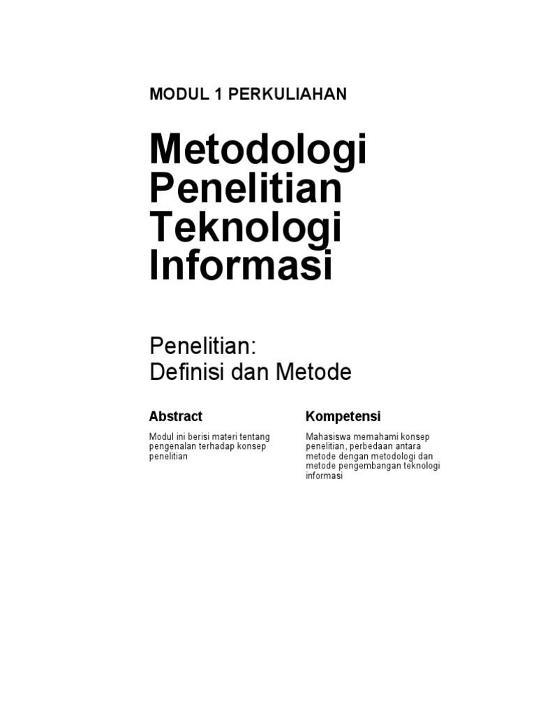 Modul Metpen 1 | PDF