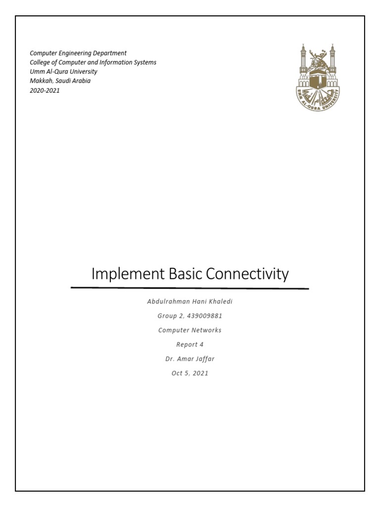 Implement Basic Connectivity | PDF | Command Line Interface | Ip Address