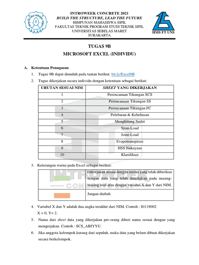 Tugas Microsoft Excel Mahasiswa Sipil | PDF | Komputer | Teknologi ...
