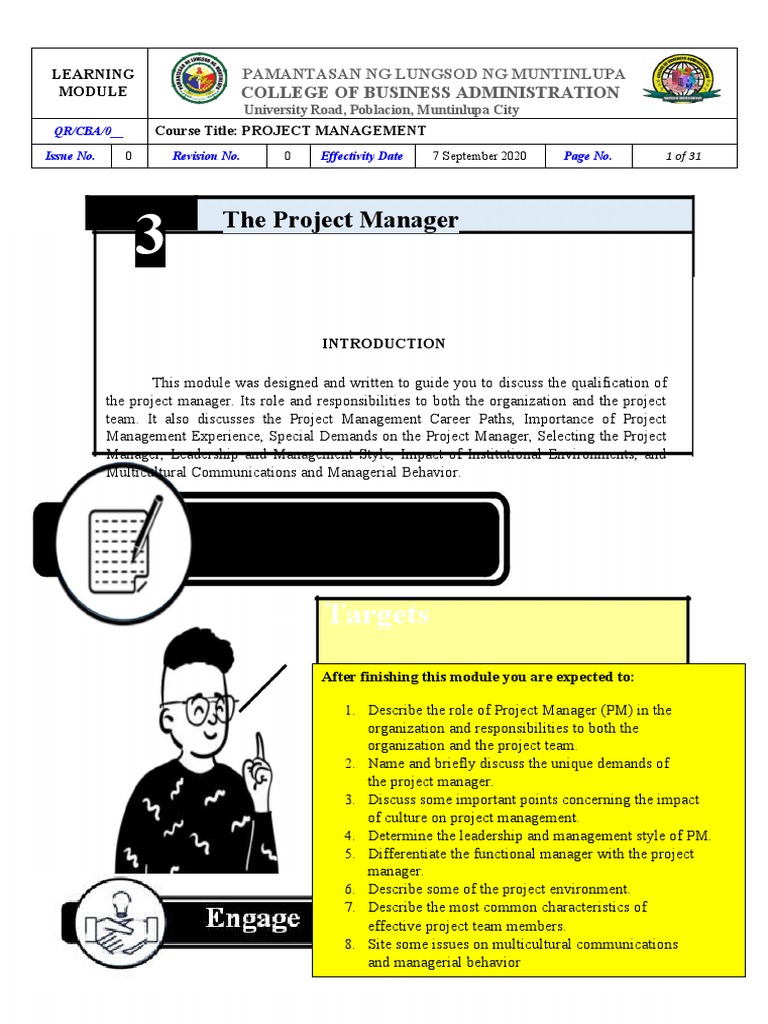 Project Manager Role and Responsibilities | PDF | Learning | Leadership