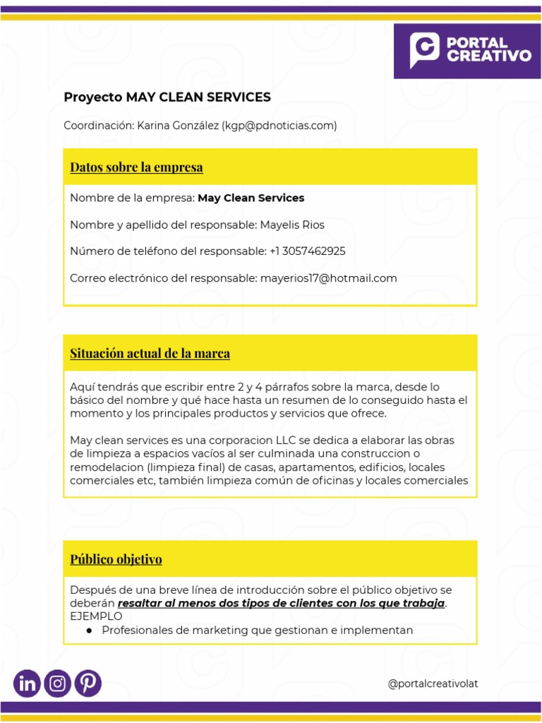 Servicios de Limpieza May Clean Services | PDF