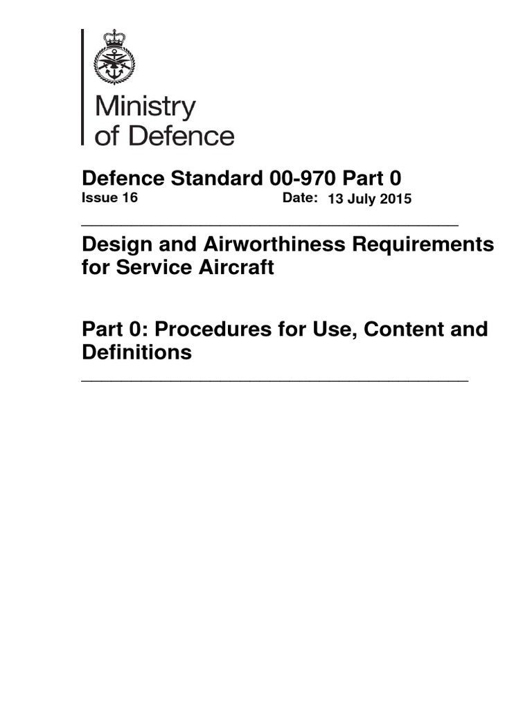 Def Stan 00-970 - 0 | Download Free PDF | Specification (Technical ...