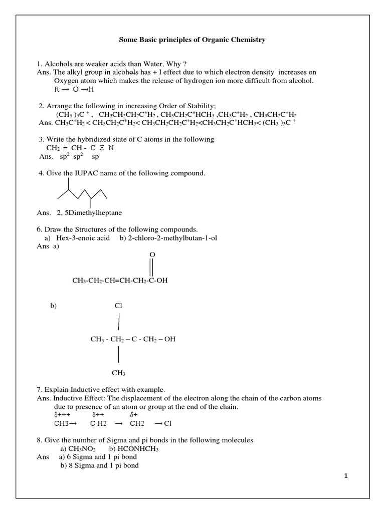 Organic Chemistry Notes | PDF | Isomer | Functional Group