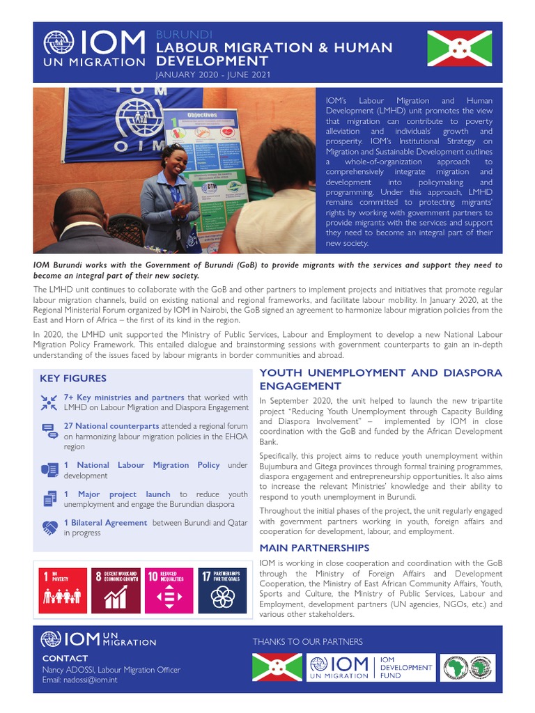 IOM Burundi - Labour Migration Infosheet - June 2021 | PDF | Human ...