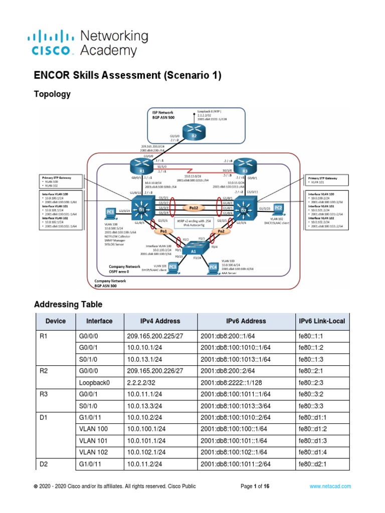 Project #1 - CCNP Enterprise | PDF