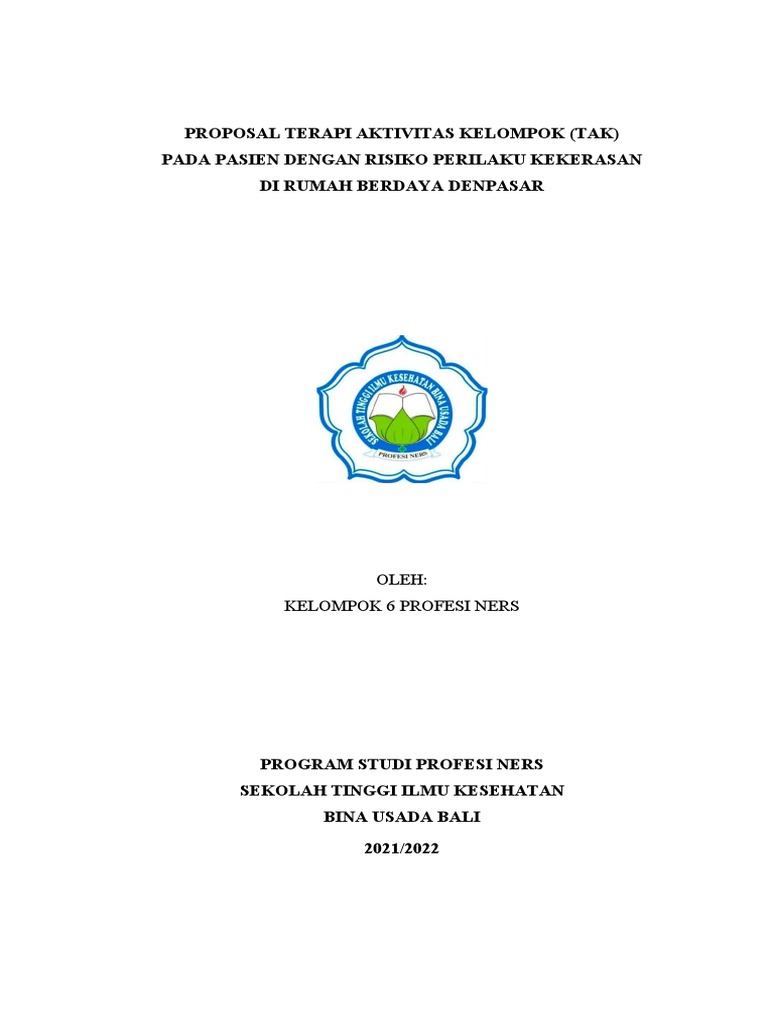 Proposal Tak Kelompok 6 | PDF | Pengembangan Diri | Sains & Matematika