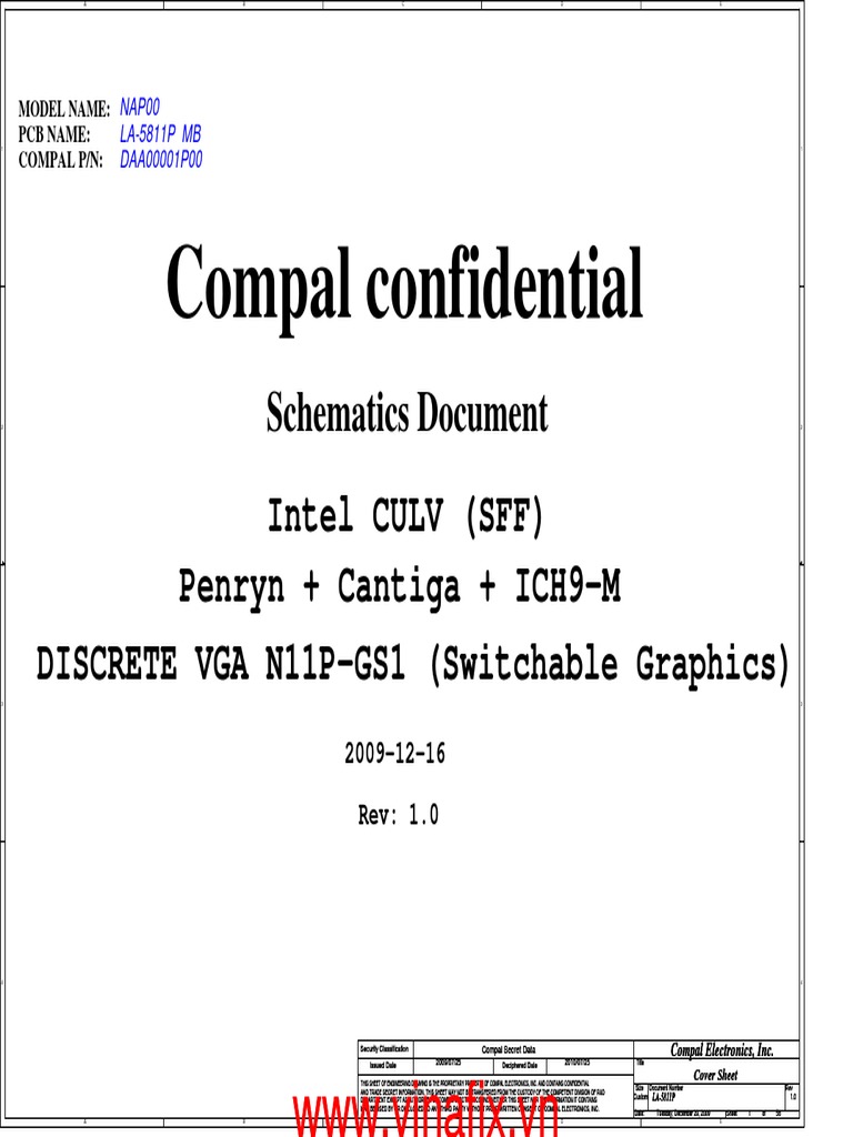 Compal Electronics Engineering Drawings | PDF | Computer Science ...