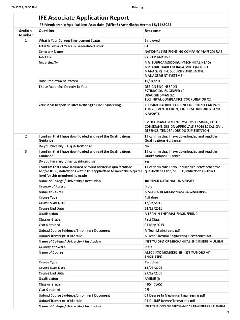 Ife Sample Ipd Report Pdf Diploma Engineering