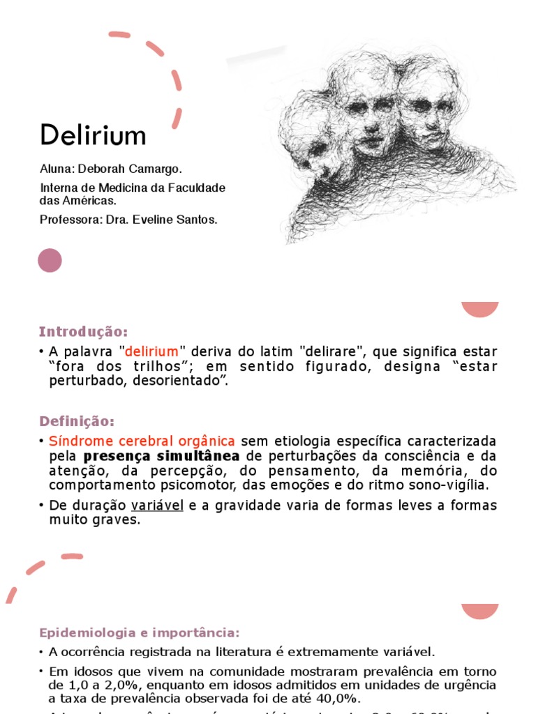 Delirium | PDF | Neurotransmissor | Doenças e distúrbios