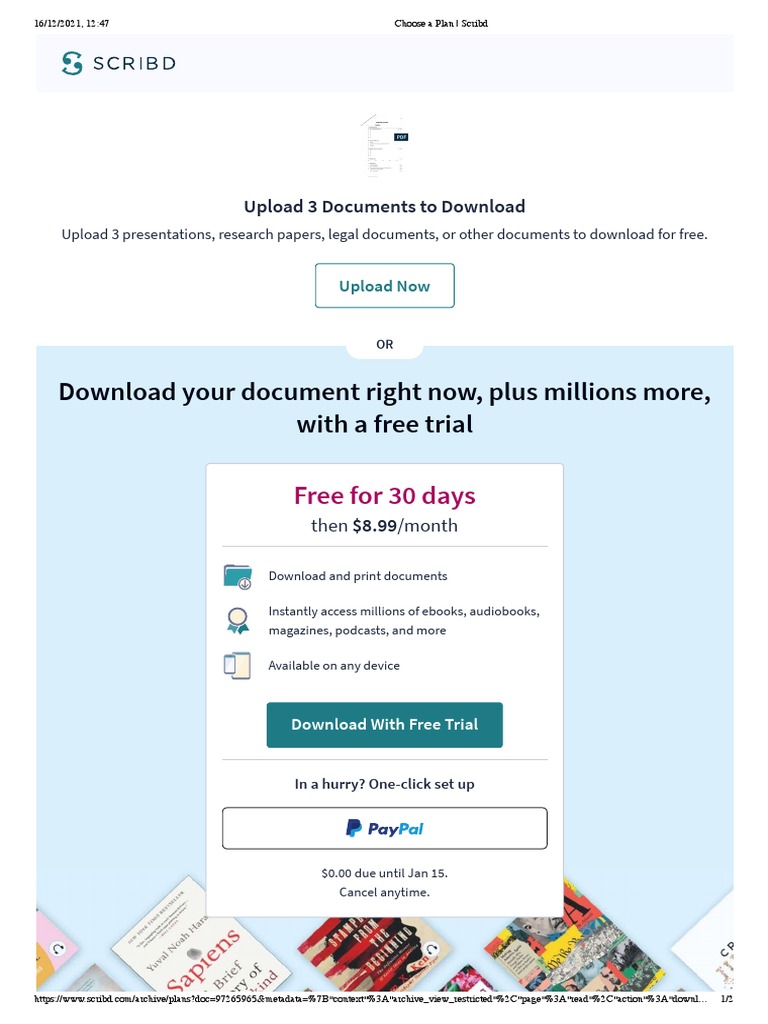 Choose A Plan - Scribd | PDF