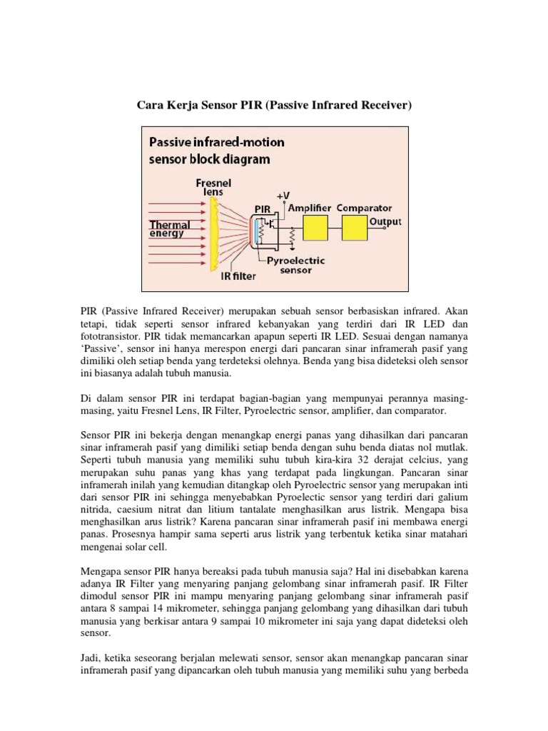 Cara Kerja Sensor PIR | PDF