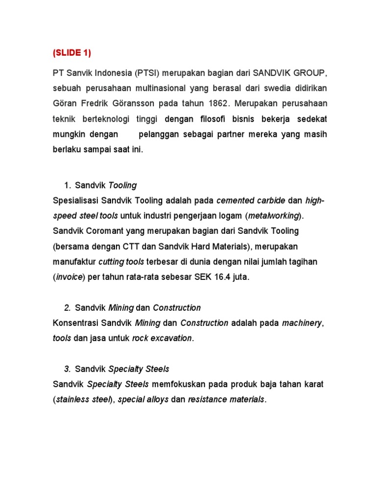 Sandvik | PDF