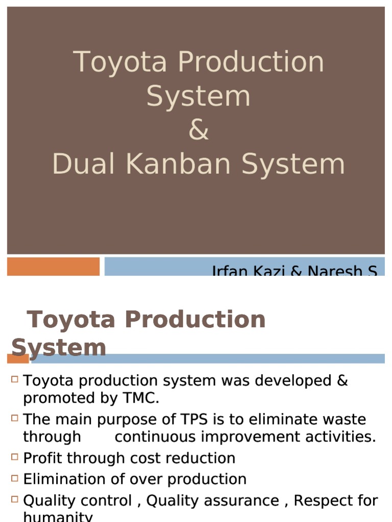 Toyota Systeme Production | PDF | Business Process Management | Inventory