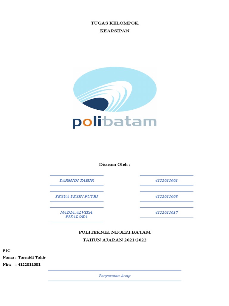 Tugas Kelompok - Penyusutan Kearsipan PDF | PDF Tugas Kelompok - Penyusutan Kearsipan PDF | PDF