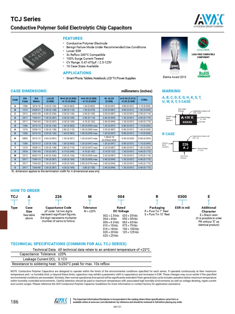 TCJ Series: TCJ Series - Standard and Low Profile - J-Lead | PDF ...
