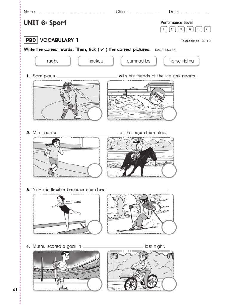 UNIT 6: Sport: PBD Vocabulary 1 | PDF | Fifa World Cup | Linguistics