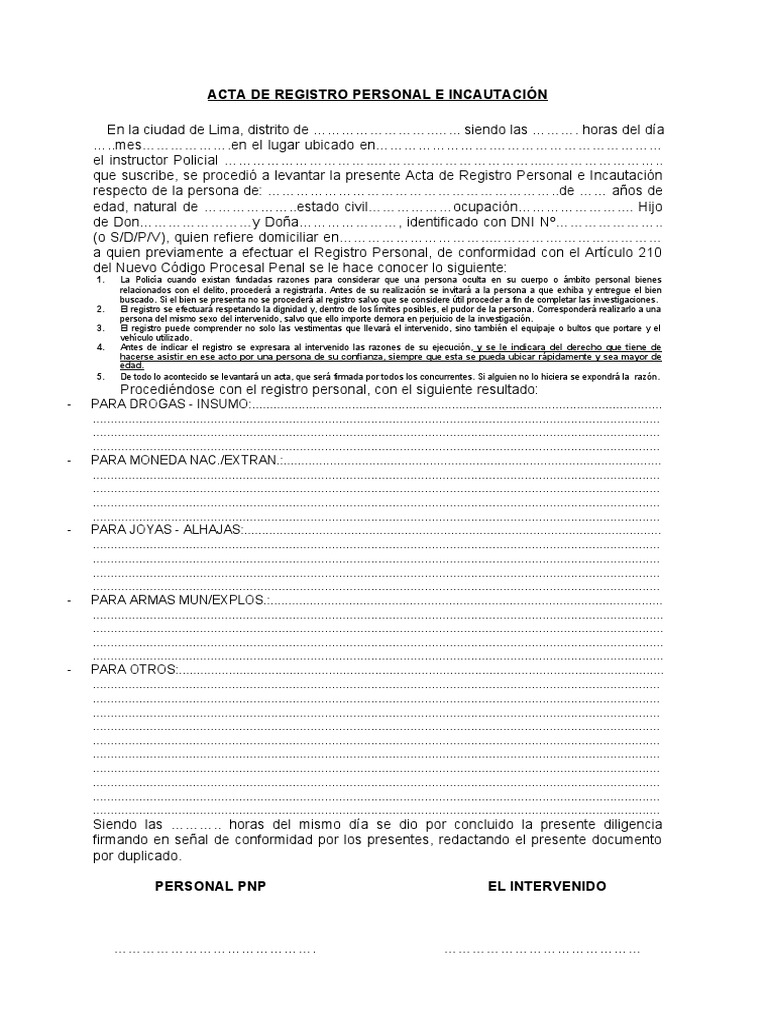 Modelo de Actas RQ Comiso | PDF | Derecho penal | Gobierno