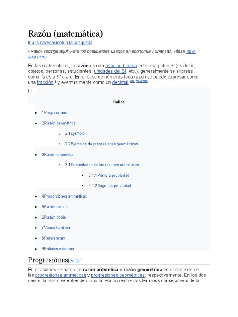 Razón (Matemática) | PDF | Proporción | Matemáticas