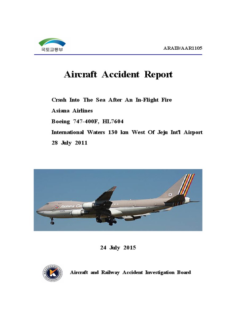 Asiana 991 Accident Report | PDF | Aviation Accidents And Incidents ...