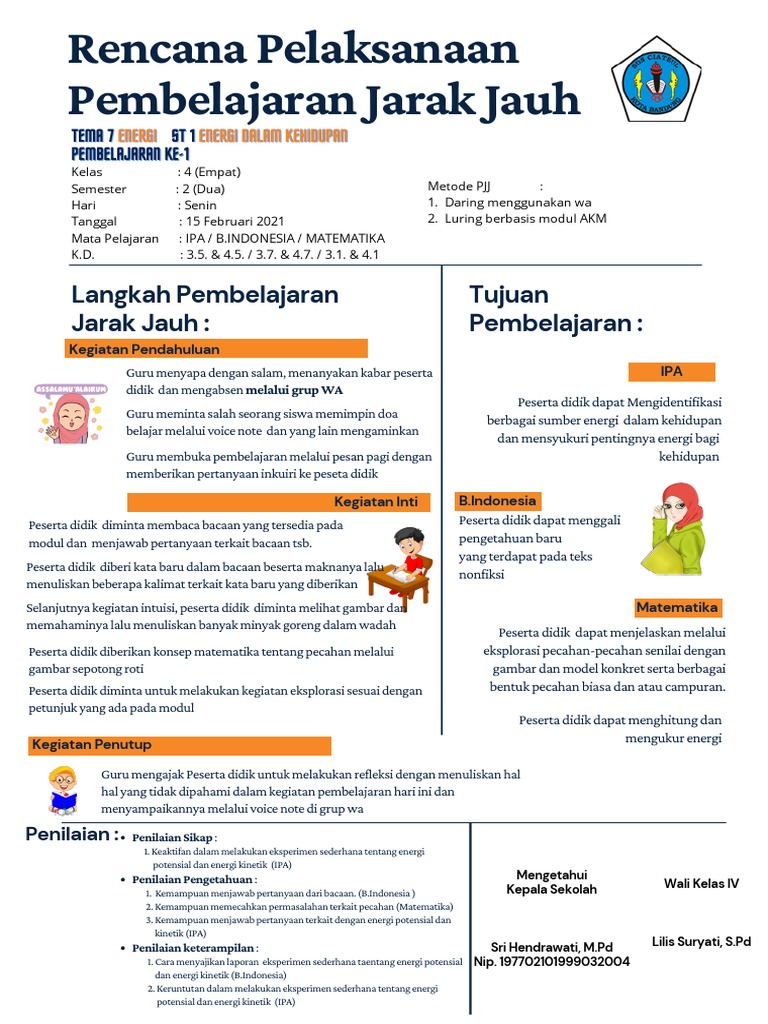 Contoh RPP Daring Menggunakan Modul AKM | PDF