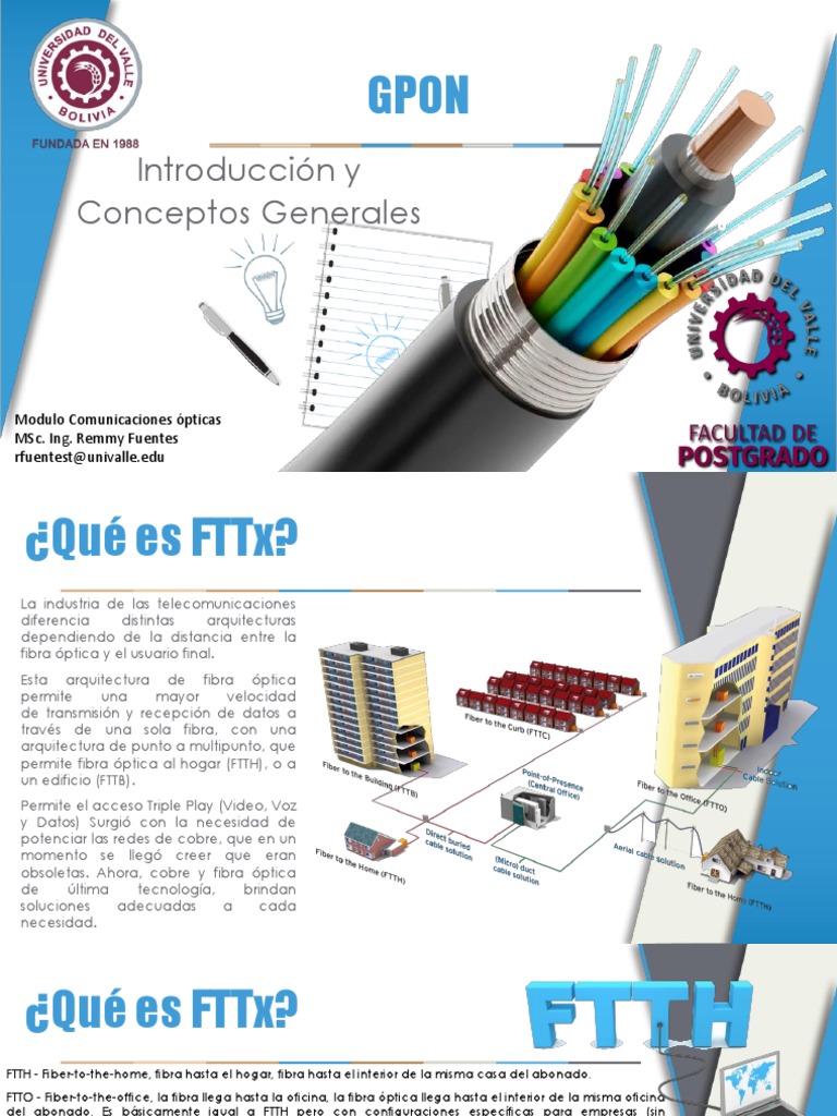 04 FTTH Gpon V2.0 | PDF | Telecomunicaciones | Ingeniería Informática