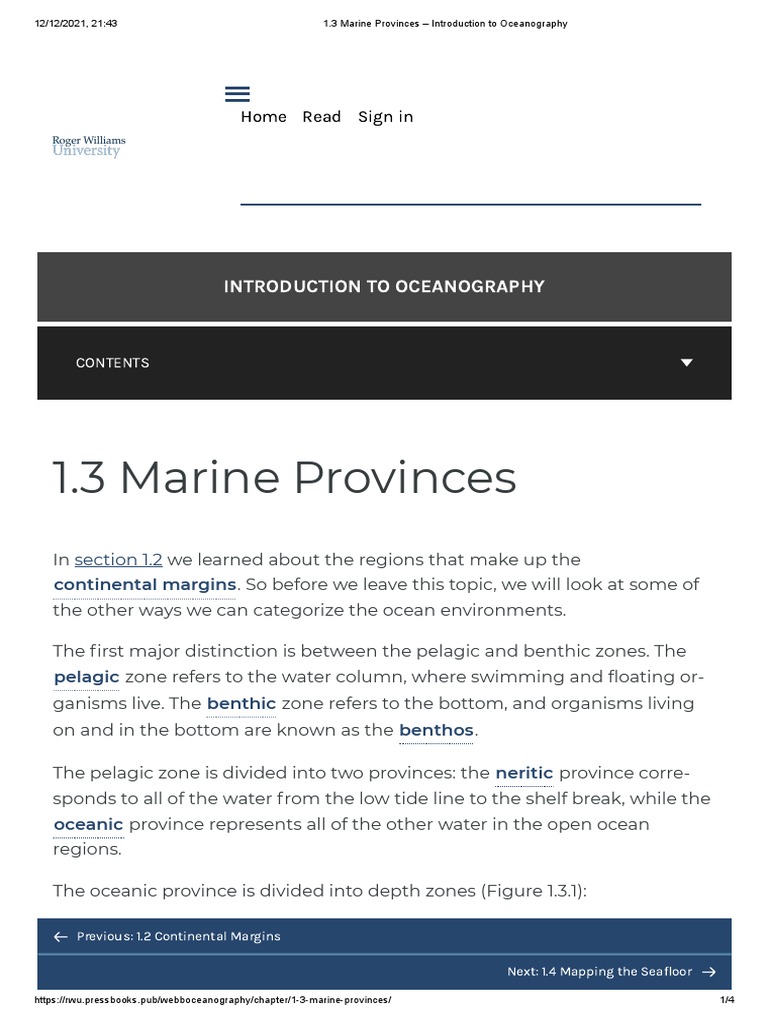 Marine Provinces - Introduction To Oceanography | PDF | Oceans ...