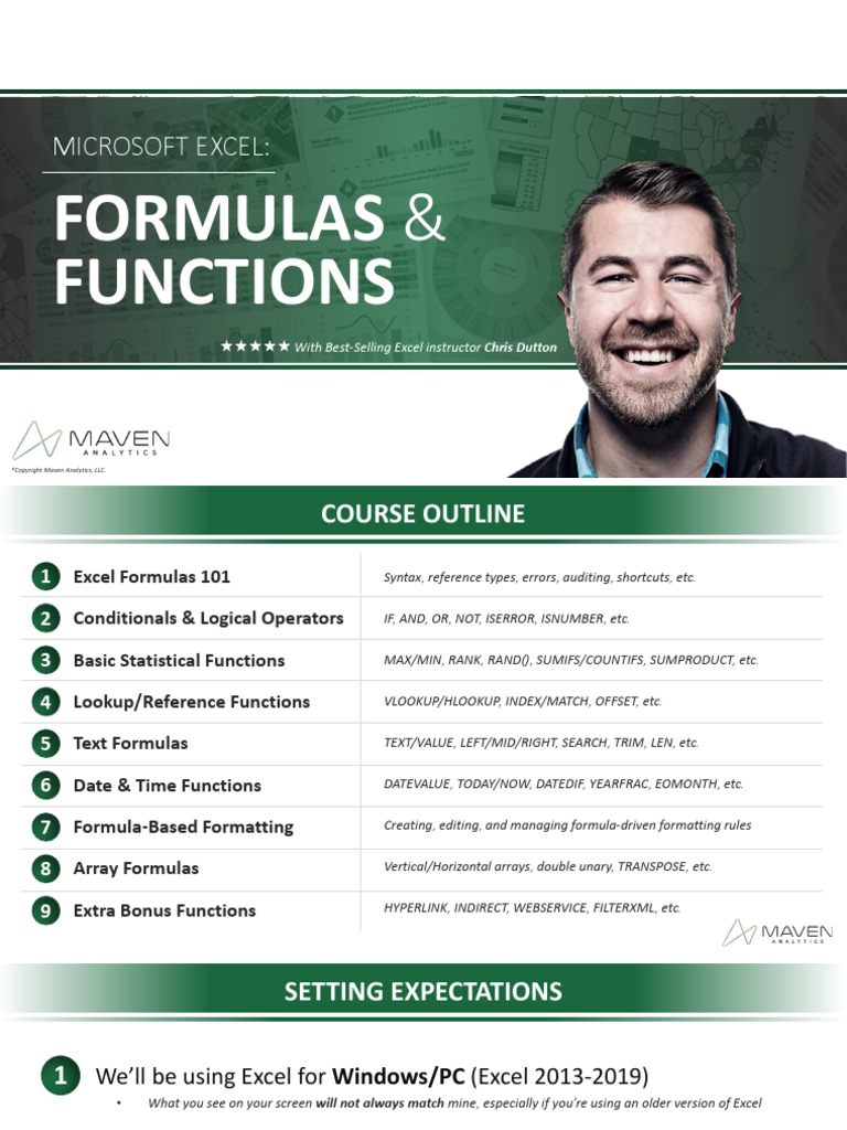 Excel Formulas & Functions | PDF | Precipitation | Microsoft Excel