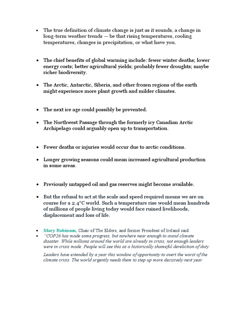 Climate Change Debate Points | PDF | Science & Mathematics