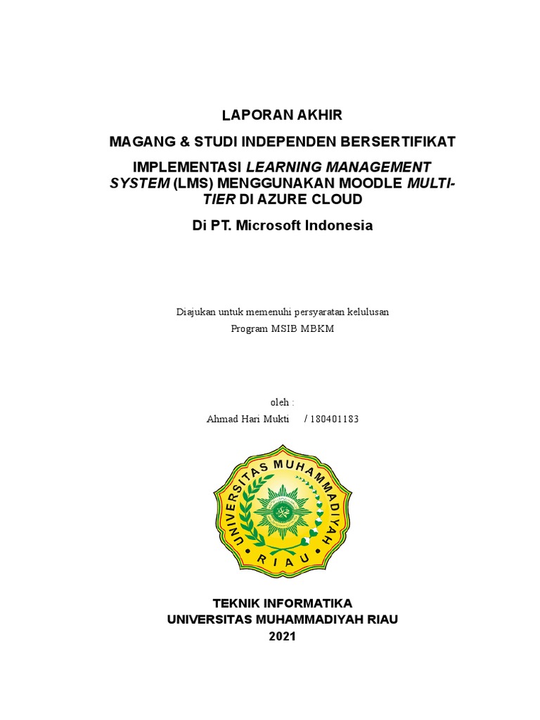 Laporan Akhir - Studi Independed - AhmadHariMukti - 180401183 ...