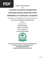 Sample Project For NMIMS MBA PDF | PDF | Online Shopping | Retail