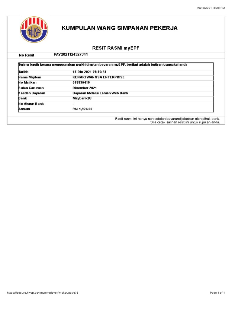 Https:Secure KWSP Gov my:Employer:Wicket:Page | PDF