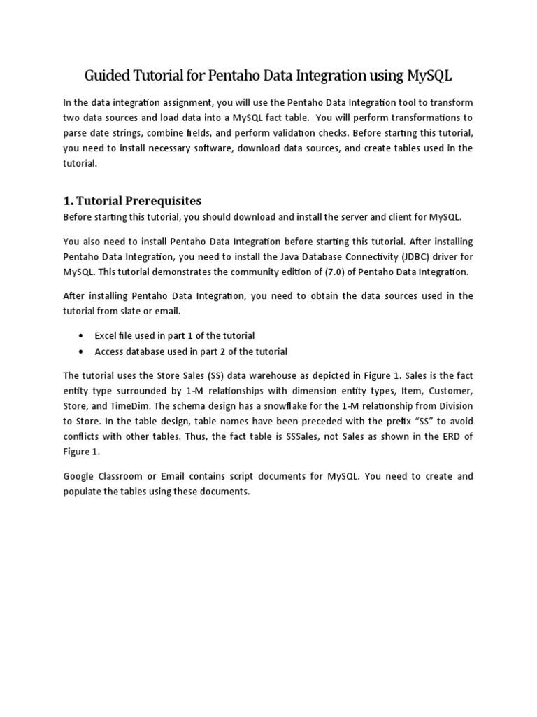 Guided Tutorial For Pentaho Data Integration Using Mysql | PDF | Databases | Microsoft Excel