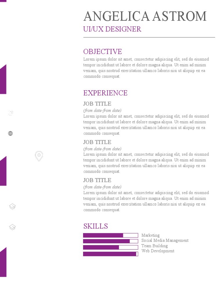 Angelica Astrom: Ui/Ux Designer Objective | PDF