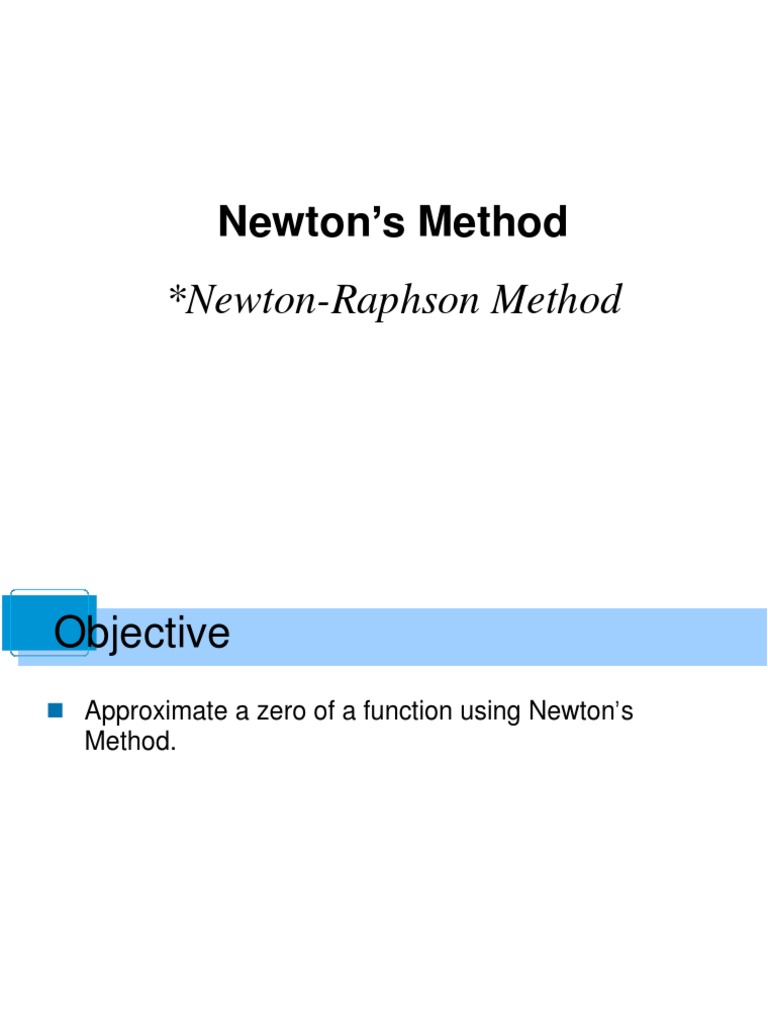 Newton 'S Method | PDF | Tangent | Zero Of A Function