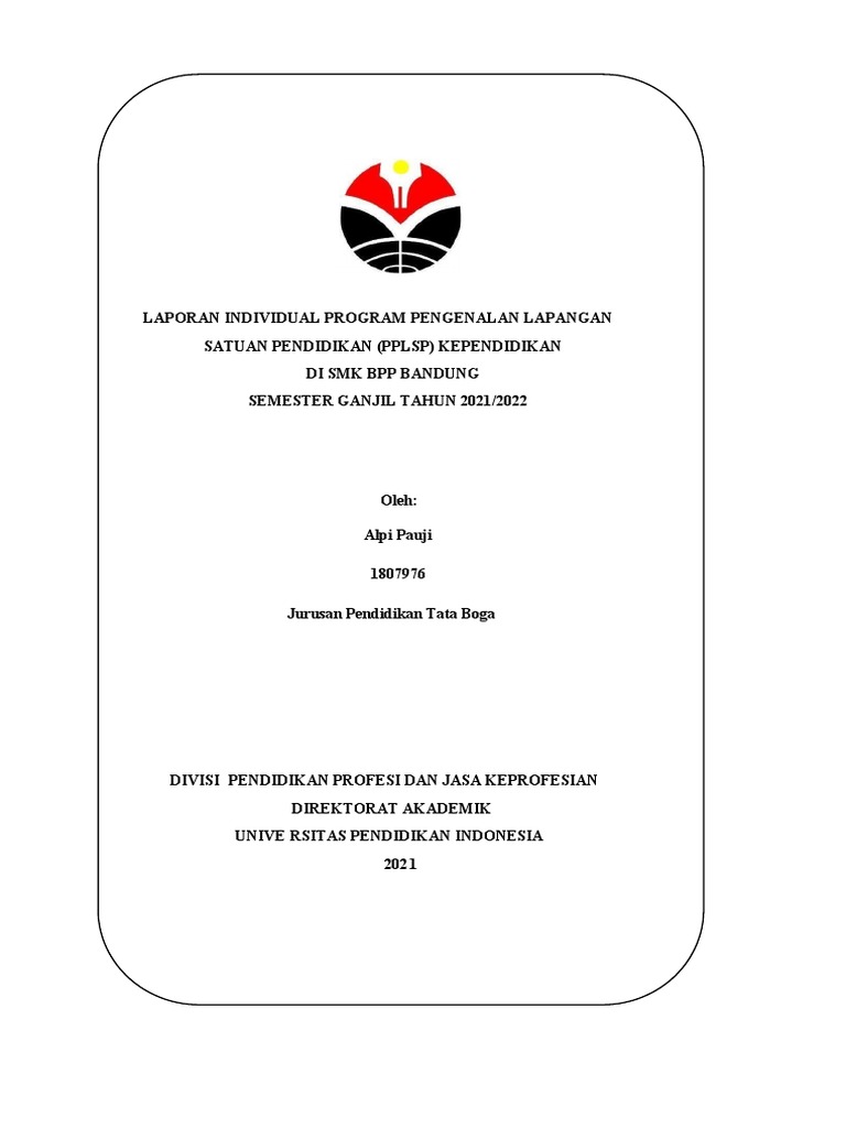 Laporan Individu Alpi Pauji | PDF | Karier & Perkembangan