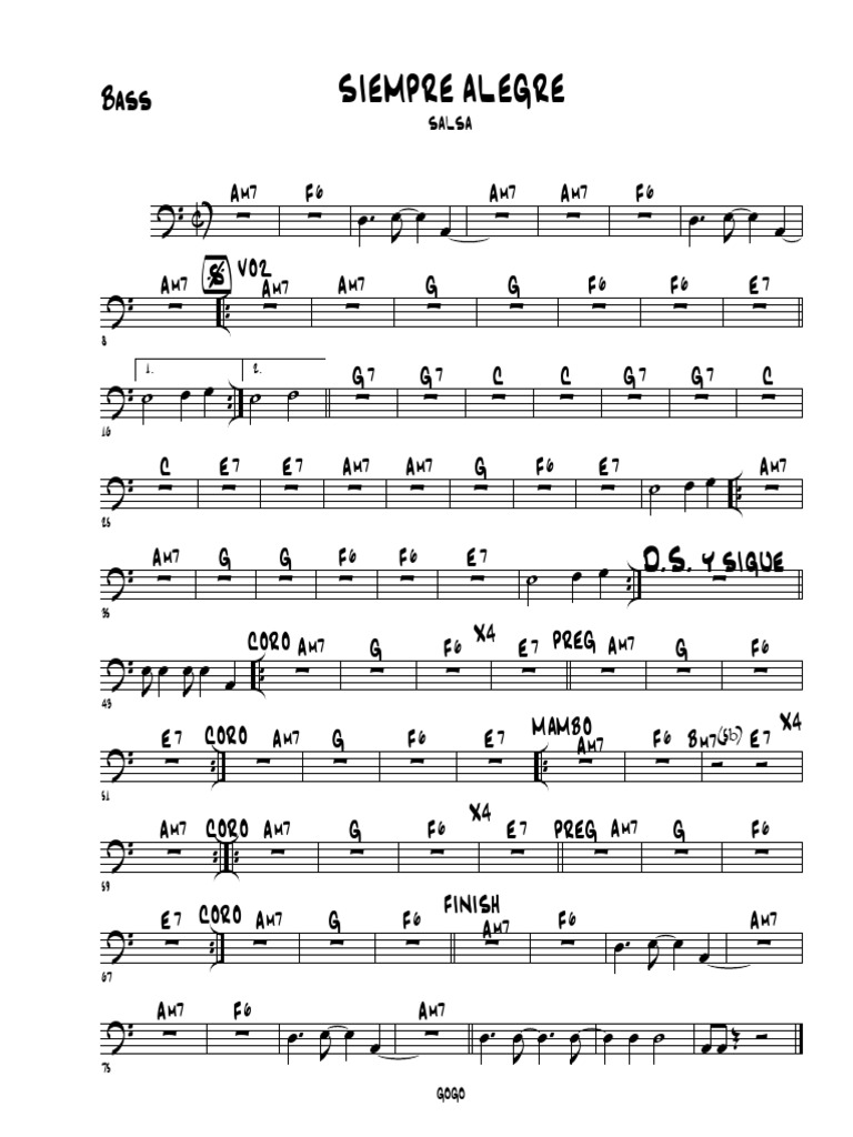 Siempre Alegre Bass | PDF