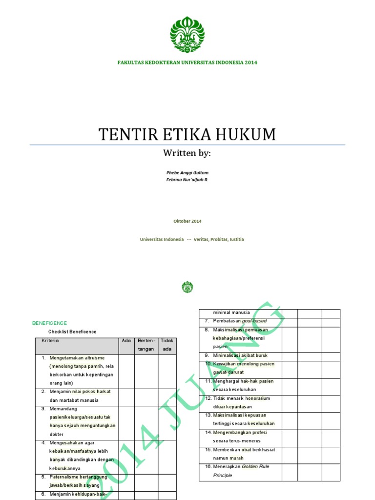 Tentir Etika Hukum 2014 | PDF