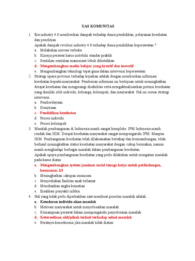 Soal Fix.... | PDF | Pengembangan Diri | Kesehatan Holistik