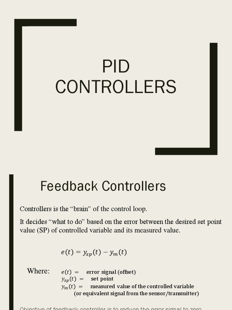 10 1 Pid Controllers Pdf Control Theory Control Engineering