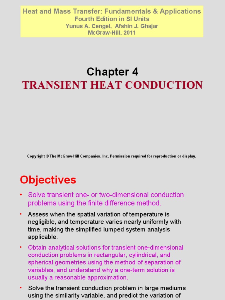 Transient Heat Conduction: Heat and Mass Transfer: Fundamentals ...