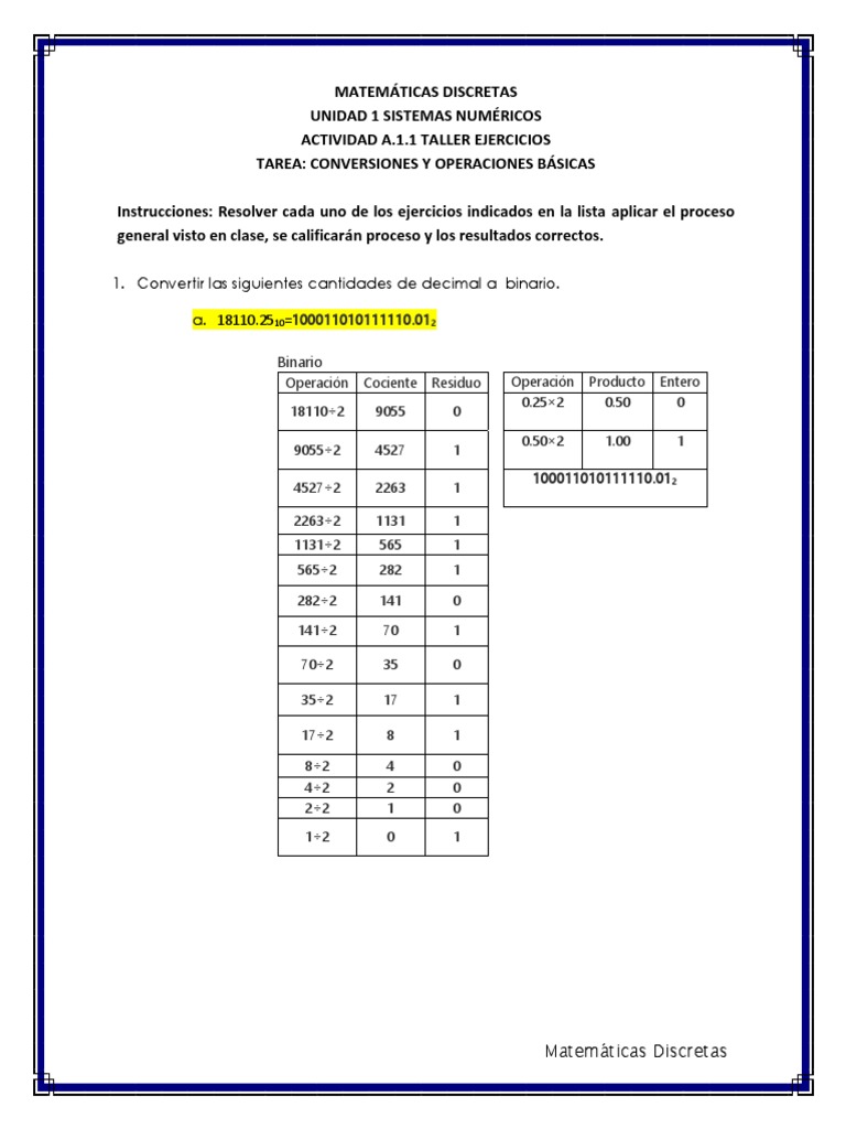 Ejercicios Resueltos Actividad A.1.1 Taller Ejercicios | PDF | Números | Lexicología