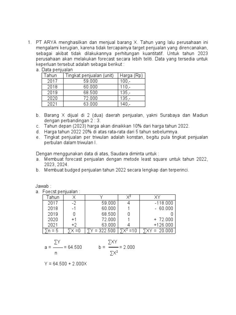 Soal Latihan Penganggaran | PDF
