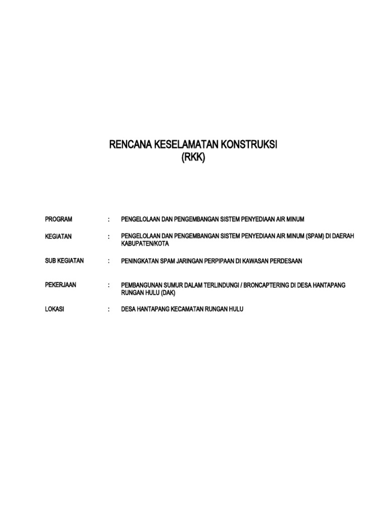 RKK - Desa Hantapang | PDF