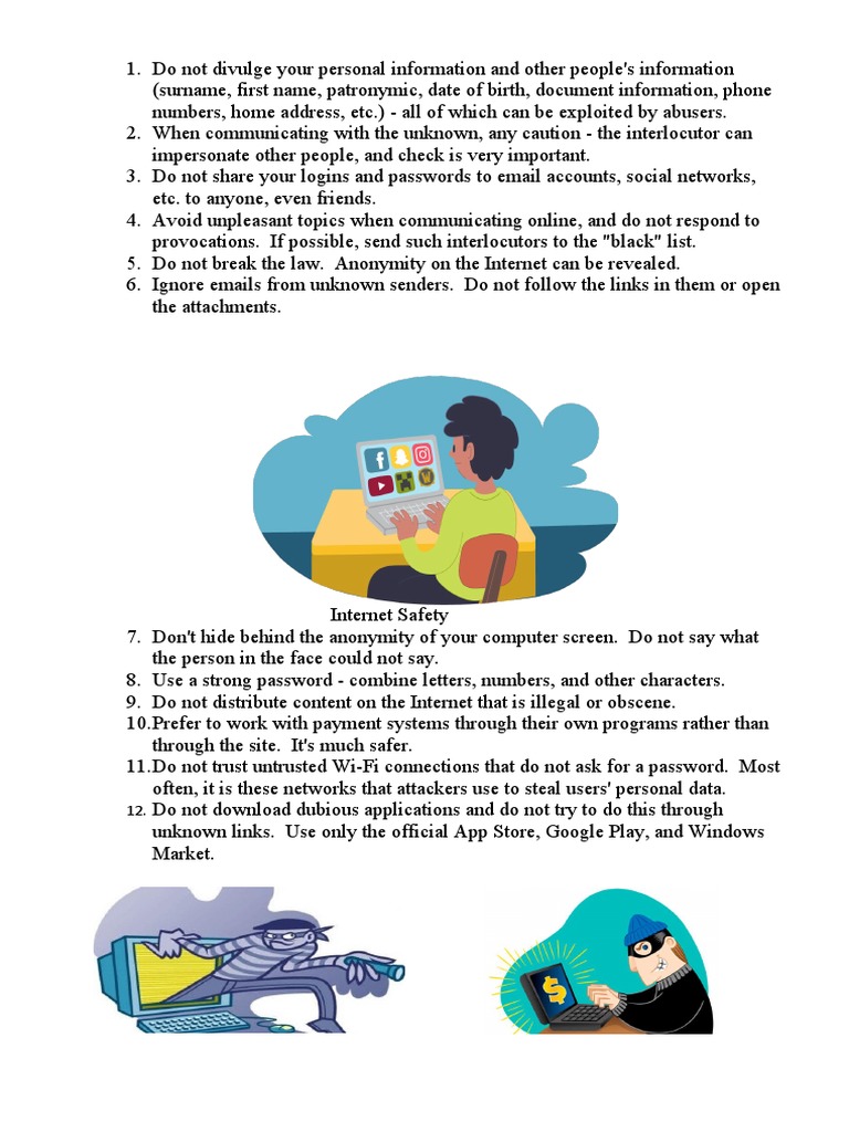 Internet Safety | PDF | Computers