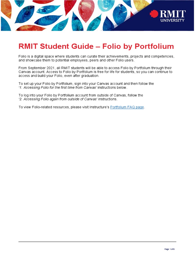 RMIT Student Guide - Folio by Portfolium | PDF | Http Cookie | World ...