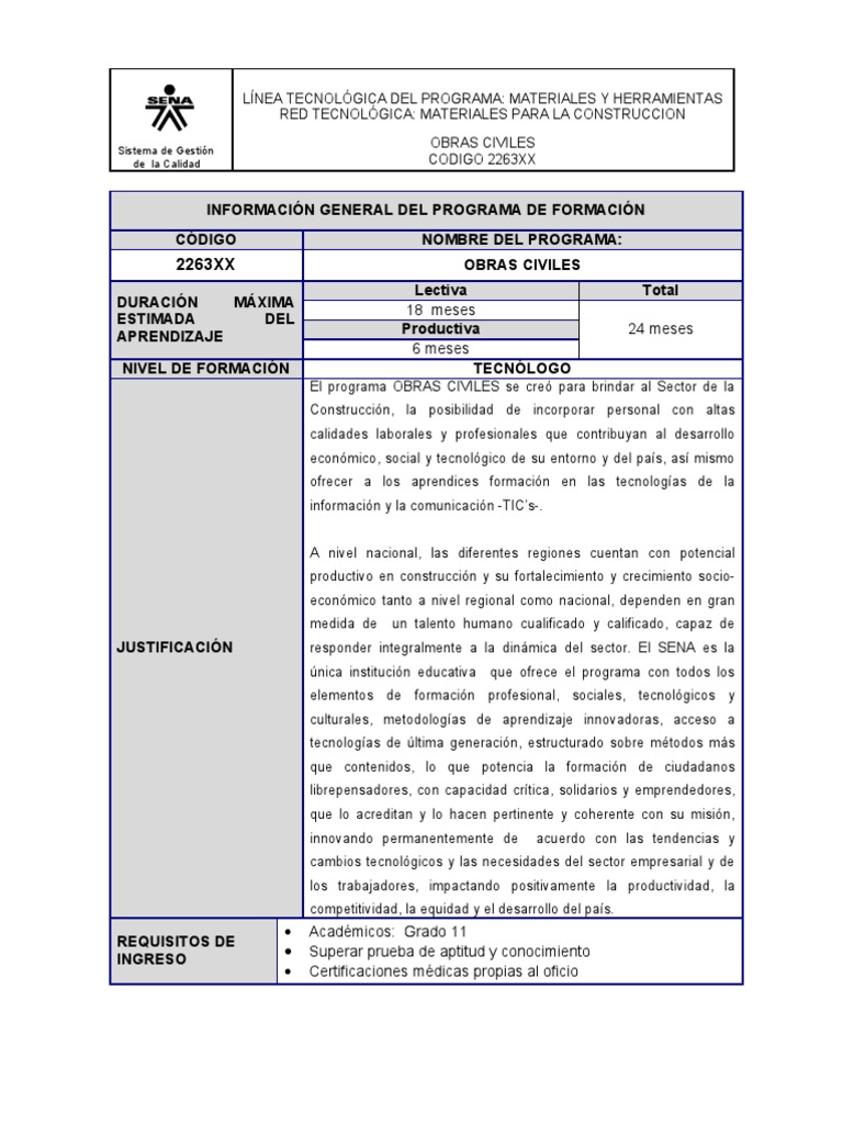 Obras Civiles | PDF | Aprendizaje | Evaluación